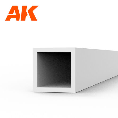 AK-Interactive 6547 Square hollow tube 3.00 diameter x 350mm (0,7mm) - STYRENE SQUARE HOLLOW TUBE – (1 UNITS)