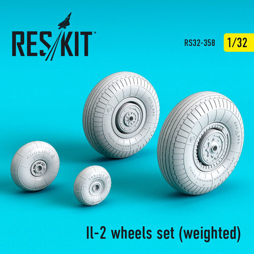 DISCONTINUED RES/KIT 32-0358 Il-2 wheels set (weighted)