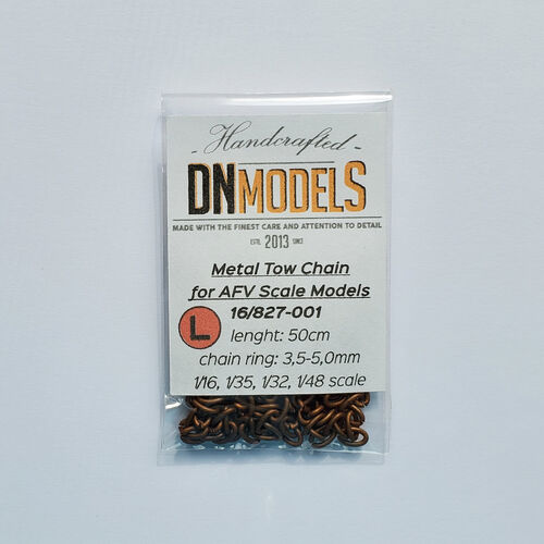 DN Models 16-827-001 Big Metal Tow Chain For 1/16, 1/32, 1/35, 1/48 AFV Scale Models
