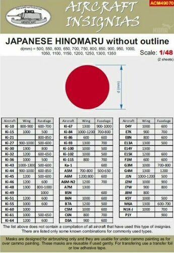 Armycast ACM49070 Japanese Hinomaru Without Outline
