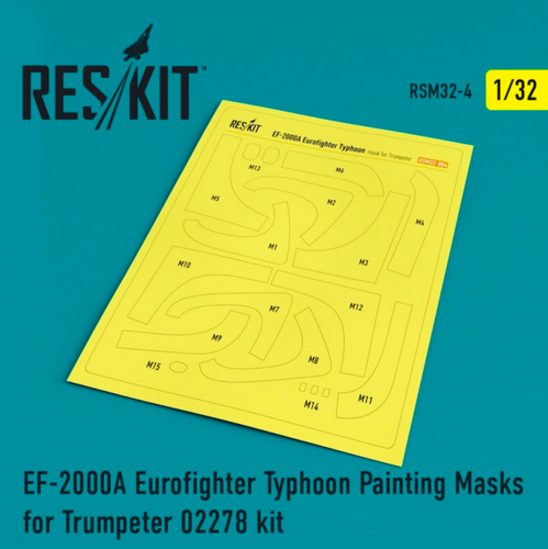 RES/KIT M32-0004 EF-2000A Eurofighter Typhoon Painting Masks for Trumpeter 02278 kit