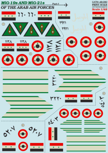 Print Scale 48-090 MiG-19s and MiG-21s of the Arab Air Force Part 1