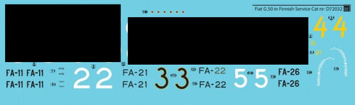 SBS Model D72032 Fiat G.50 Finnish Air Force WW II