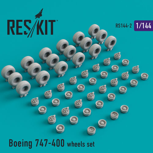DISCONTINUED RES/KIT 144-0002 Boeing 747-400 wheels set