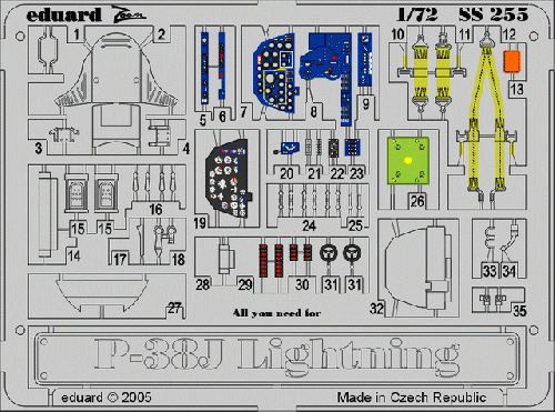 Eduard 73255 P-38J Academy