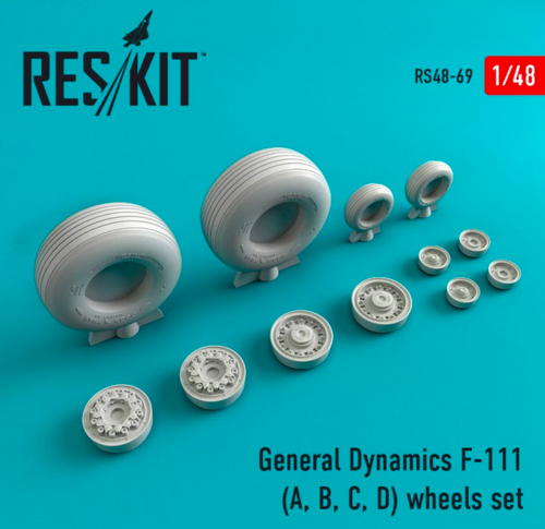 RES/KIT 48-0069 General Dynamics F-111 (A, B, C, D) wheels set