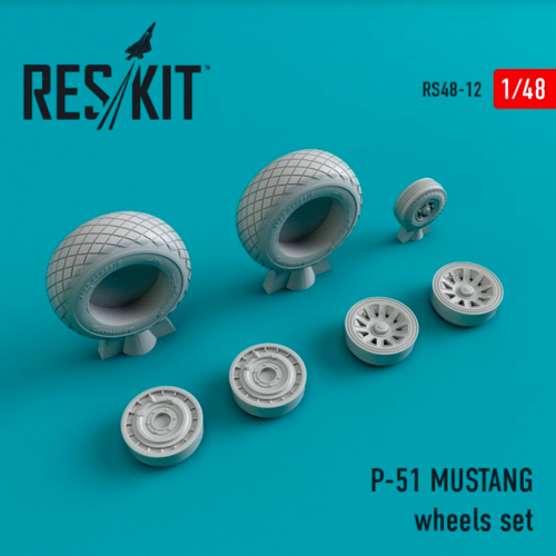 RES/KIT 48-0012 North American P-51 MUSTANG wheels set