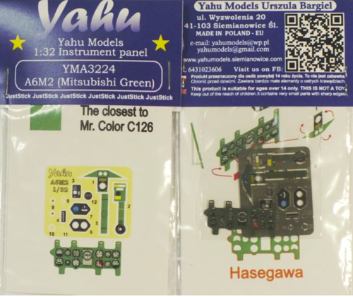Yahu Models A3224 A6M2 Mitsubishi Green (Hasegawa)