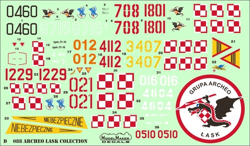 Model Maker Decals D72088 Archeo Lask colection