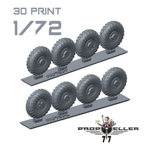 77propeller 750 Wheels ShKH vz. 77 Dana (8 Pieces - for Hobby Boss kits)