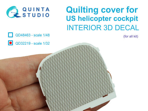Quinta Studio QD32219 Quilting Cover For US Helicopter Cockpit Interior 3D Decal (for all kits)