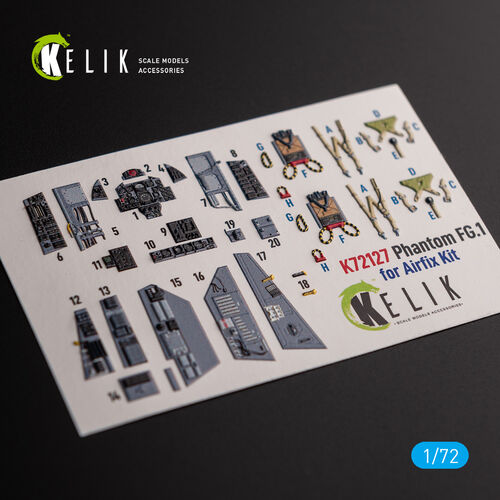 KELIK K72127 FG.1 Phantom - Interior 3D Decals For Airfix Kit