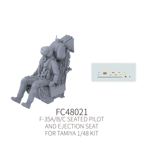 Galaxy-Model FC48021 F-35A/B/C Seated Pilot And Ejection Seat #1 (For Tamiya Kit)
