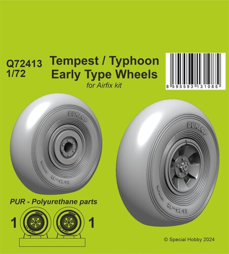 CMK Q72413 Tempest/Typhoon Early Type Wheels (For Airfix Kit)