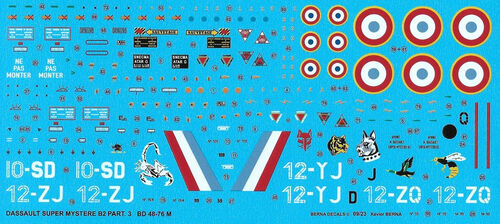 Berna Decals 48076M Dassault Super Mystere B2 - Part 3