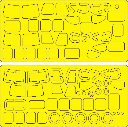New Ware AM1155 Mi-2 EXPERT Kabuki Masks For Aeroplast No. 90035-90039 Kits