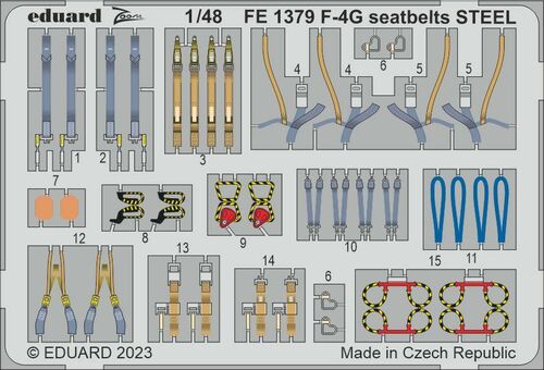 Eduard FE1379 F-4G Seatbelts STEEL MENG