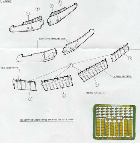 Airwaves C72197 Hawker Typhoon Mk.I B Flaps (designed to be used with Airfix kits)