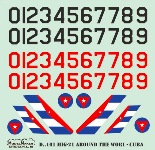 Model Maker Decals D48161 MiG-21 Around the World - Kuba