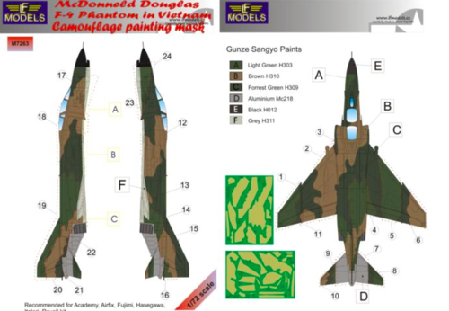 LF Models M7263 McDonnell Douglas F-4 USAF in Vietnam