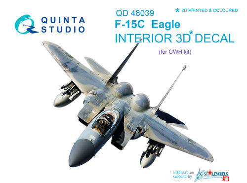 Quinta Studio QD48039 F-15C 3D-Printed & coloured Interior on decal paper