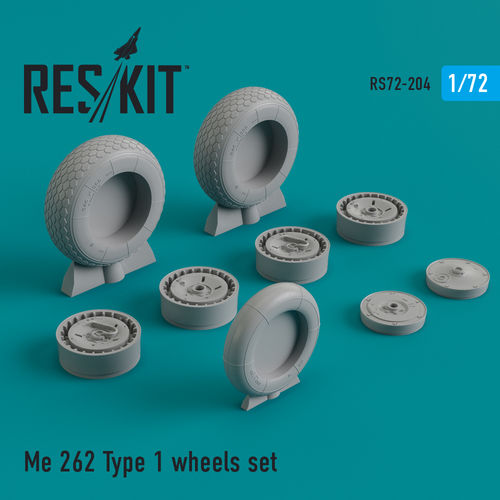 DISCONTINUED RES/KIT 72-0204 Me.262 Type 1 wheels set