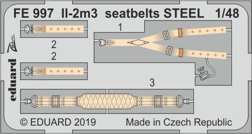 Eduard FE997 IL-2 M3 seatbelts STEEL TAMIYA