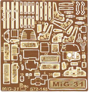 Part S72-148 MiG-31(cockpit) Zvezda