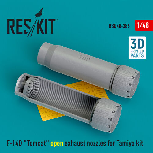 RES/KIT U48-0386 F-14D 'Tomcat' Open Exhaust Nozzles For Tamiya Kit (3D Printed)