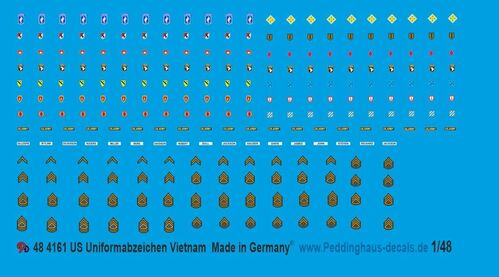 Peddinghaus-Decals 4161 US Uniform Insignia Vietnam