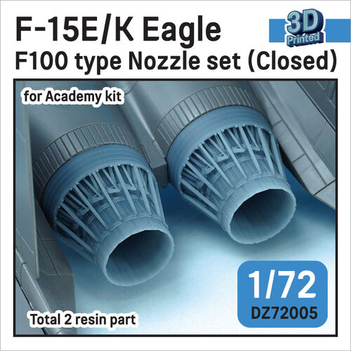 DEF Model DZ72005 F-15E/K Eagle F100 type Nozzle set - Closed (for Academy) Sept.2022