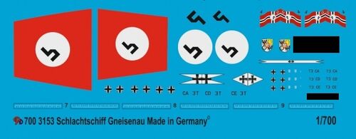 Peddinghaus-Decals 3153 German Battleship Gneisenau II World War