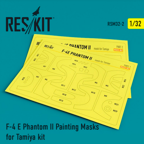 RES/KIT M32-0002 F-4 E Phantom II Painting Masks for Tamiya kit