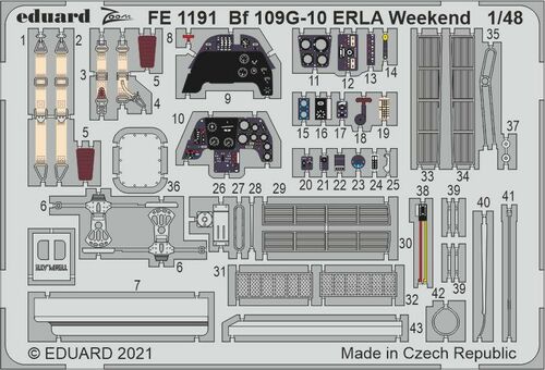 Eduard FE1191 Bf 109G-10 ERLA Weekend EDUARD