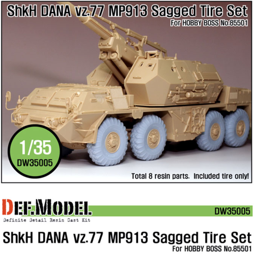 DEF Model DW35005 CZ DANA ShKH Vz.77 MP913 Sagged Tire set (for Hobbyboss 1/35)