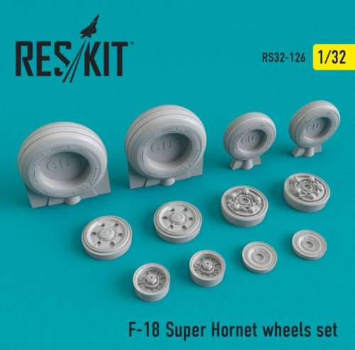 DISCONTINUED RES/KIT 32-0126 F-18 Super Hornet wheels set