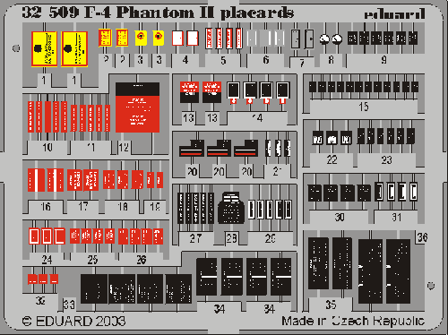 Eduard 32509 F-4 placards
