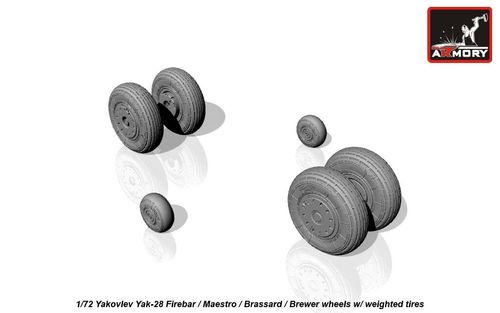 Armory Models Group AW72047 Yak-28 wheels w/ weighted tires