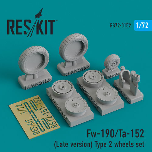 RES/KIT 72-0152 Fw-190/Ta-152 (Late version) Type 2 wheels set
