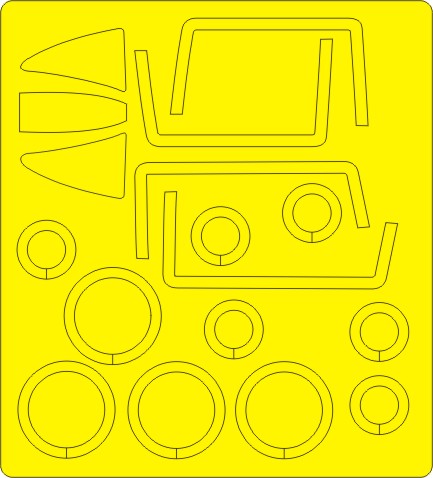 New Ware AM0157 F-14A Tomcat BASIC kabuki masks for Italeri