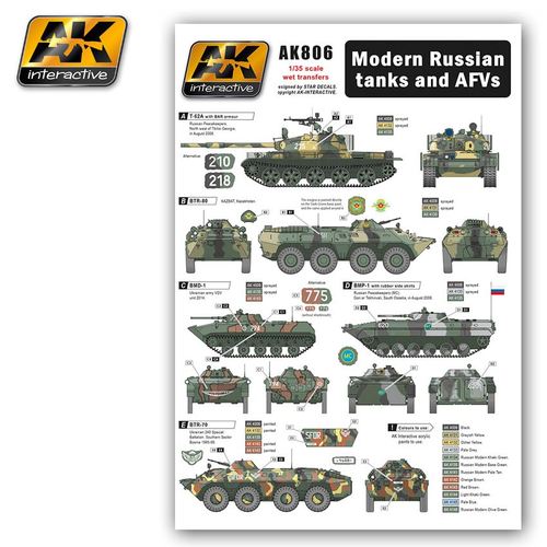 AK-Interactive 806 Wet transfer Modern Russian Tanks and AFV's
