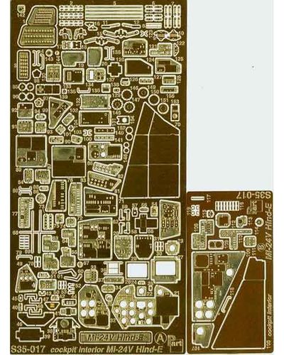 Part S35-017 Mi-24V Hind E cockpit interior Trumpeter