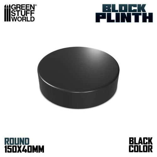 Green Stuff World 5811 Round Plinth 15cm - Black