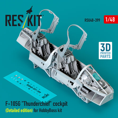 RES/KIT U48-0399 F-105G 'Thunderchief' Cockpit (Detailed Edition) For HobbyBoss Kit (3D Printed)