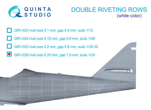 Quinta Studio QRV026 Double riveting rows (rivet size 0.25 mm, gap 1.0 mm)