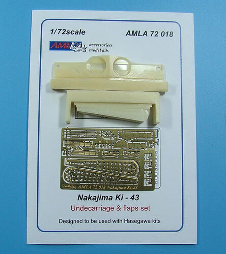 AML A72018 Nakajima Ki-43 Oscar - undercarriage and flaps set (designed to be used with Hasegawa kits)