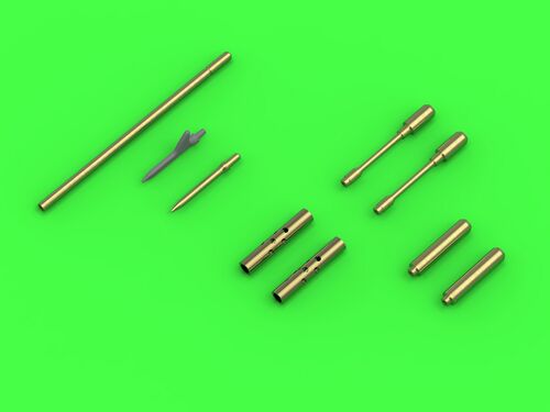 Master AM-72-155 F4F-3 Wildcat LATE - .50 Browning gun barrels with round holes & Pitot Tube (two options)