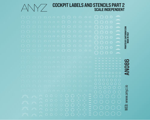 Anyz Model Accessories 086 Cockpit Labels And Stencils Part 2 (Scale Independent)