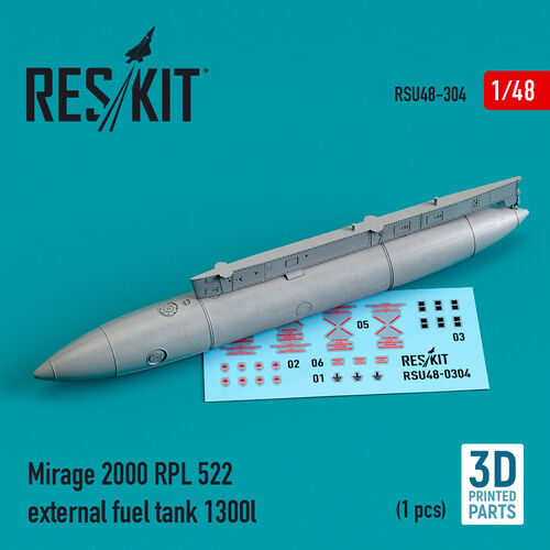 RES/KIT U48-0304 Mirage 2000 RPL 522 External Fuel Tank 1300lt