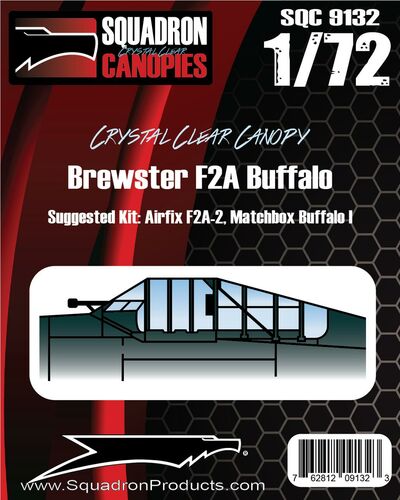 Squadron Canopies 9132 Brewster Buffalo F2A-1 (designed to be used with Airfix and Matchbox kits - 1 pc)